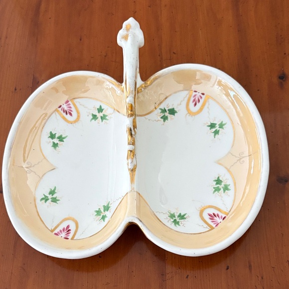 unknown | Dining | Vintage Ceramic Divided Dish With Floral Accents ...